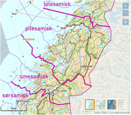 Ulike kart over pitesamisk område - Sállto.no – Nytt